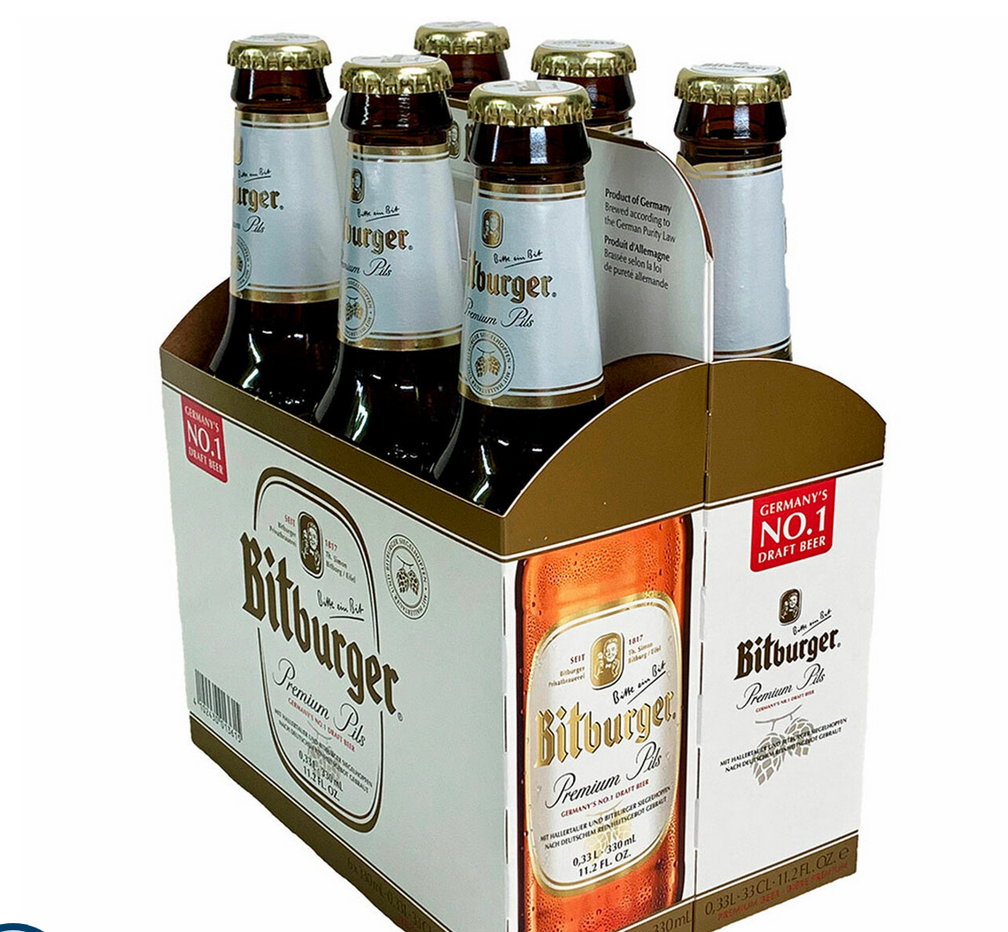 Bitburger Pilsner (6 Pack) | EMMA HEARTH & MARKET